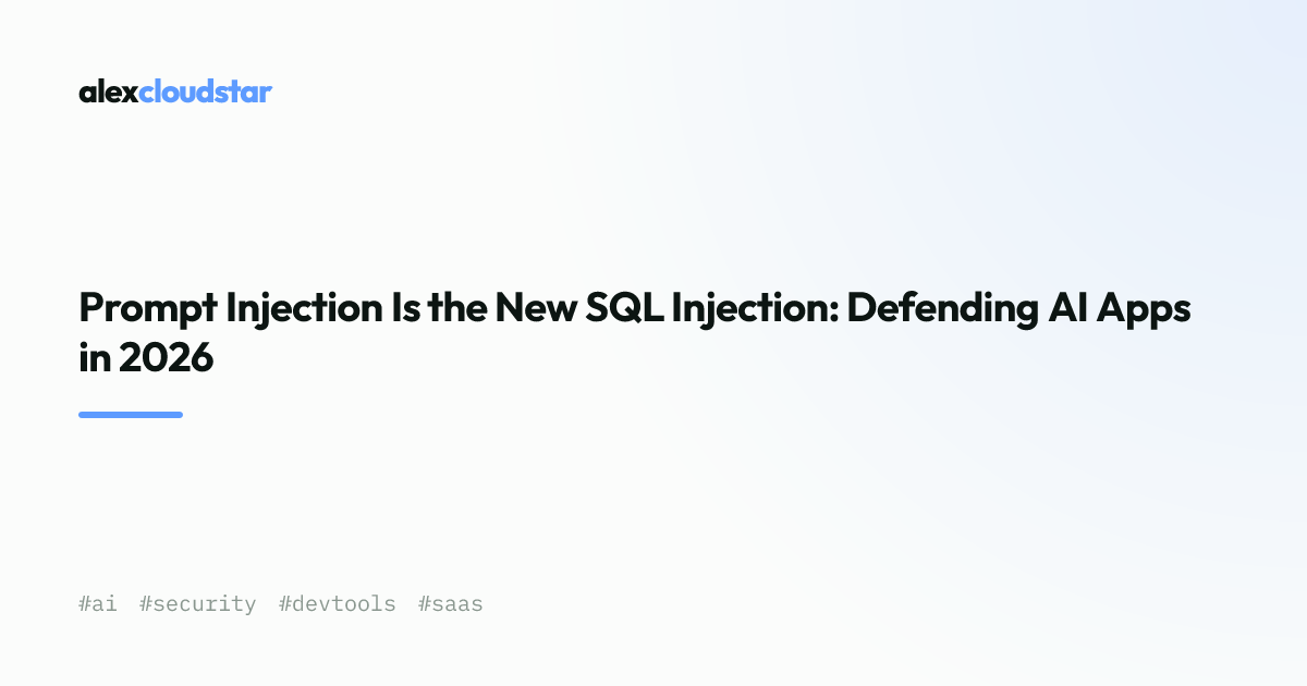 Prompt Injection Defense 2026: AI App Guide | Alex Cloudstar